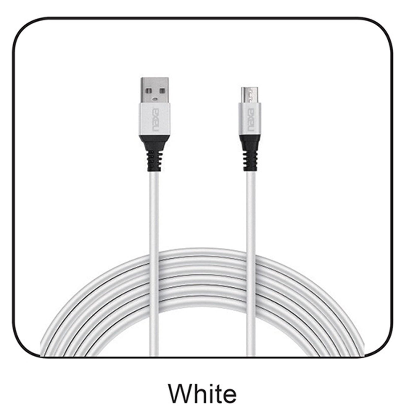 Affordable 6 Ft. Fast Charge and Sync Round Micro USB Cable-WHITE for ...