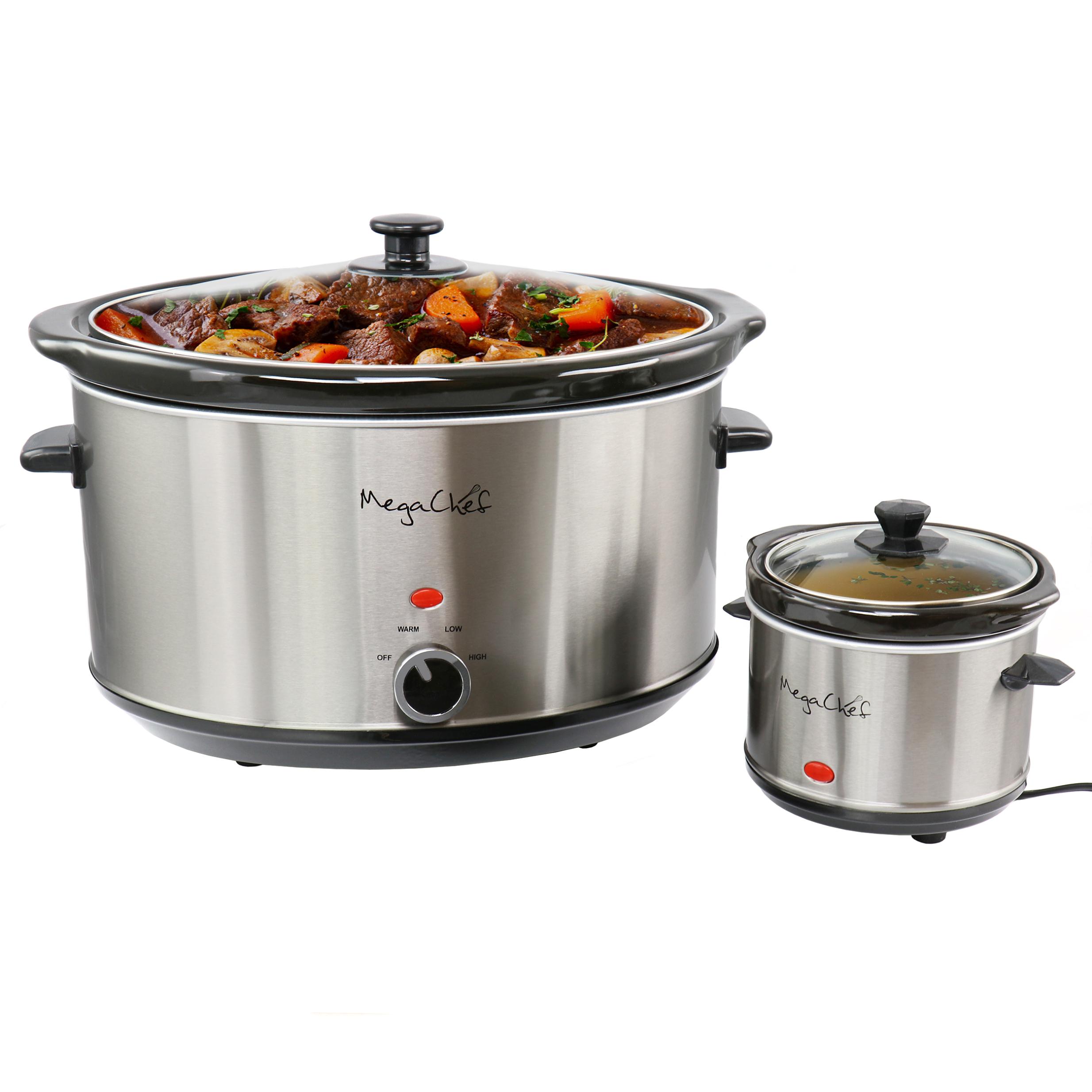 Affordable MegaChef 8 Quart Slow Cooker with Bouns Mini 0.6 Quart ...