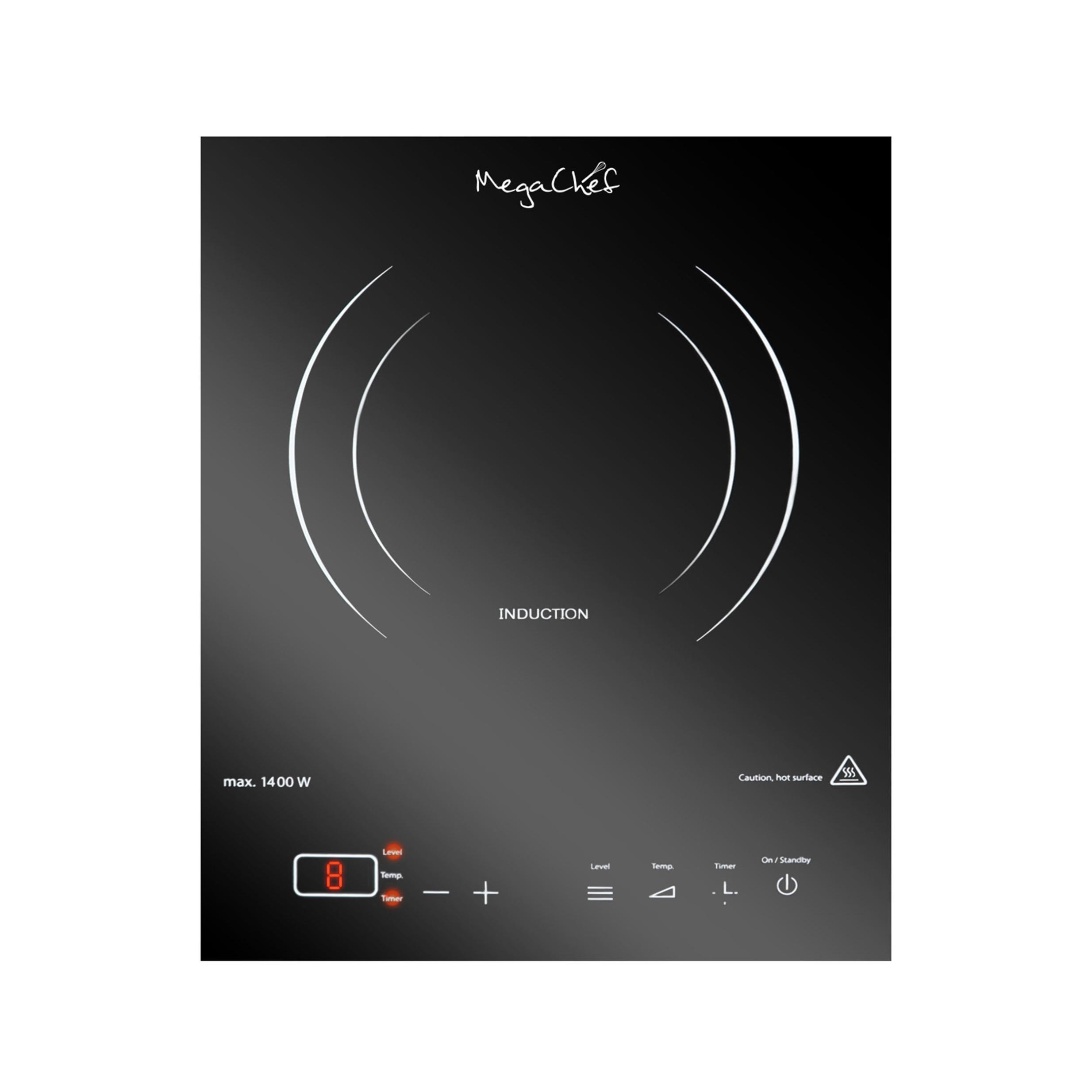 MegaChef Portable 1400W Single Induction Countertop Cooktop with ...