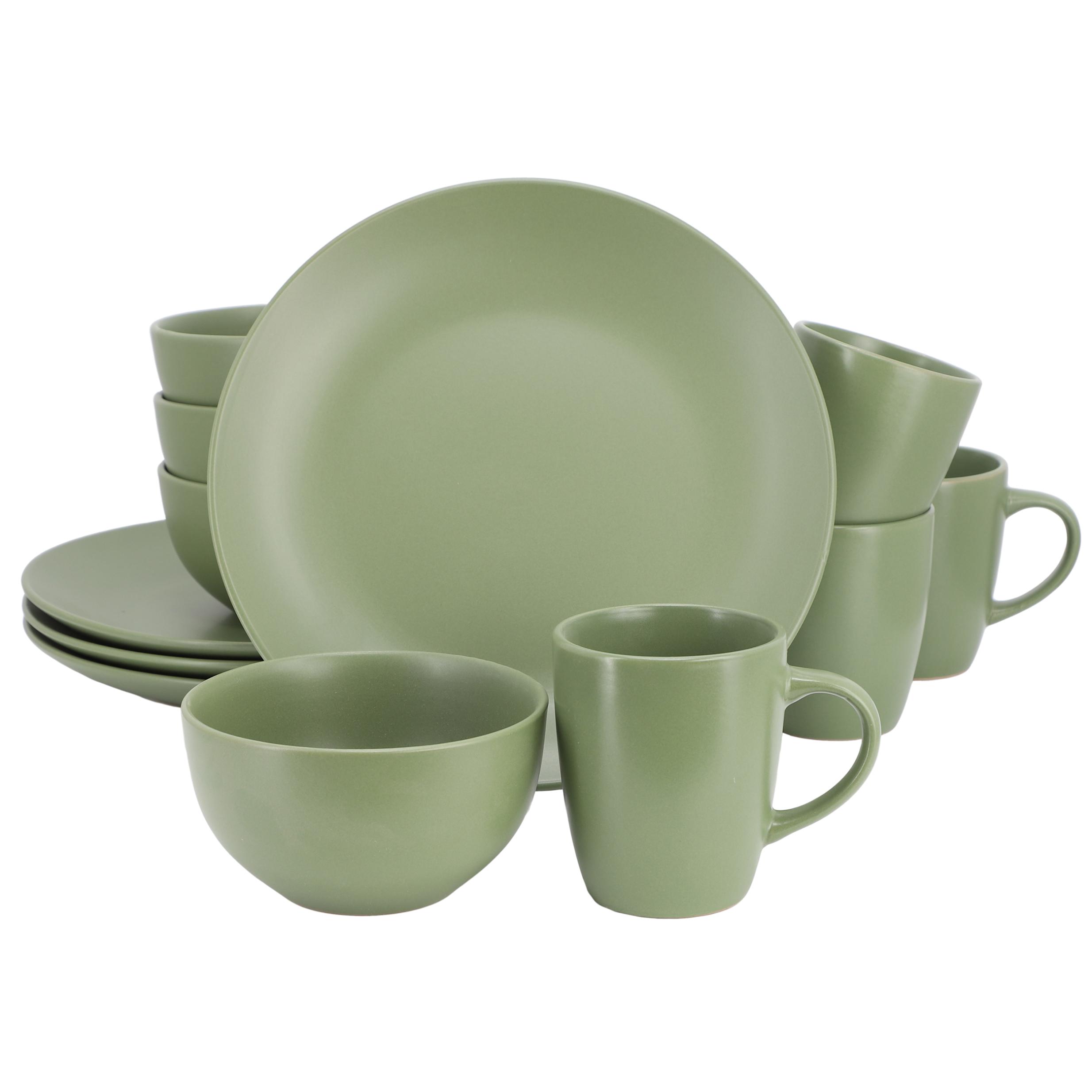 Affordable Gibson Home Everyday Plus 12 Piece Round Stoneware ...