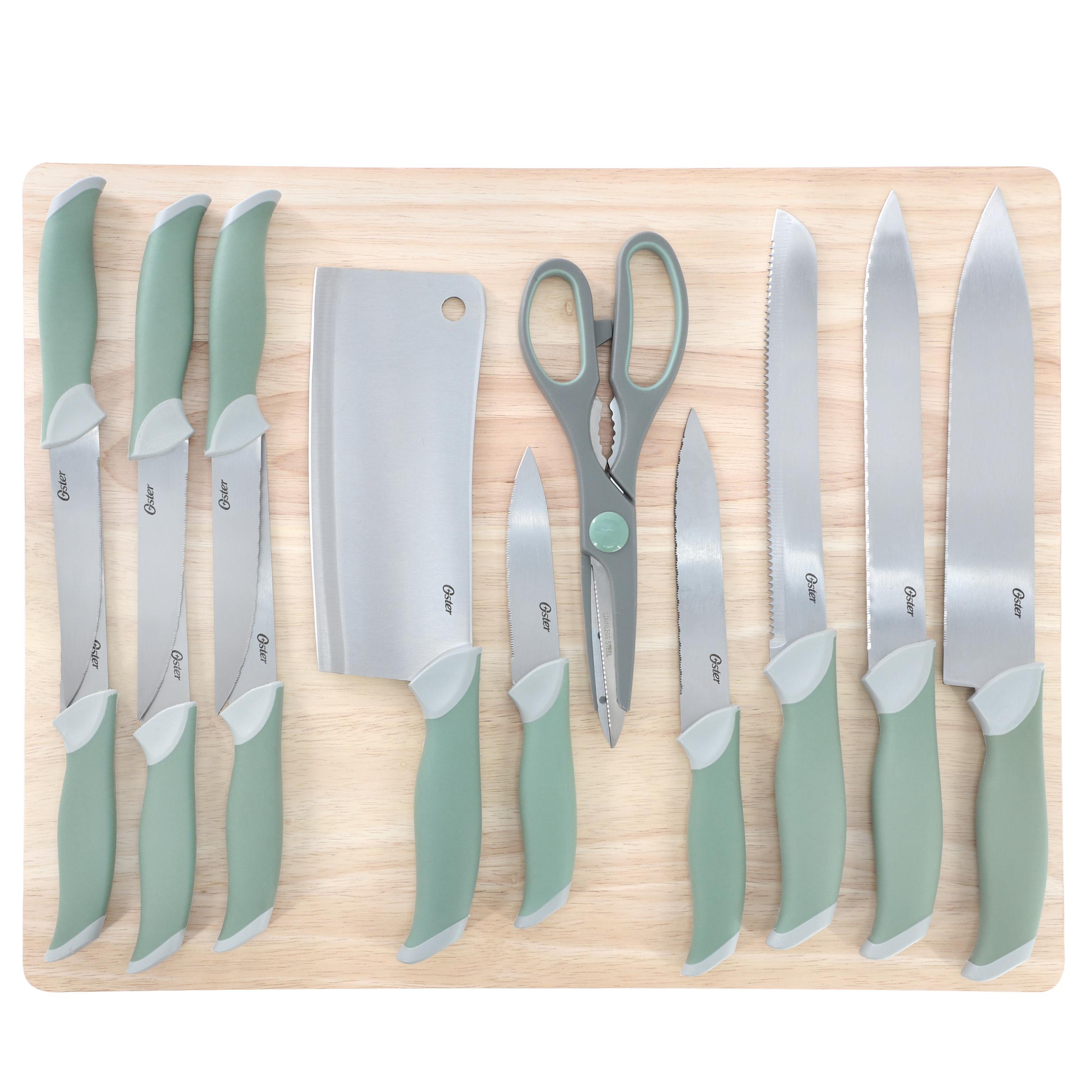 Affordable Oster Linbergh 14 Piece Stainless Steel Cutlery and Cutting ...