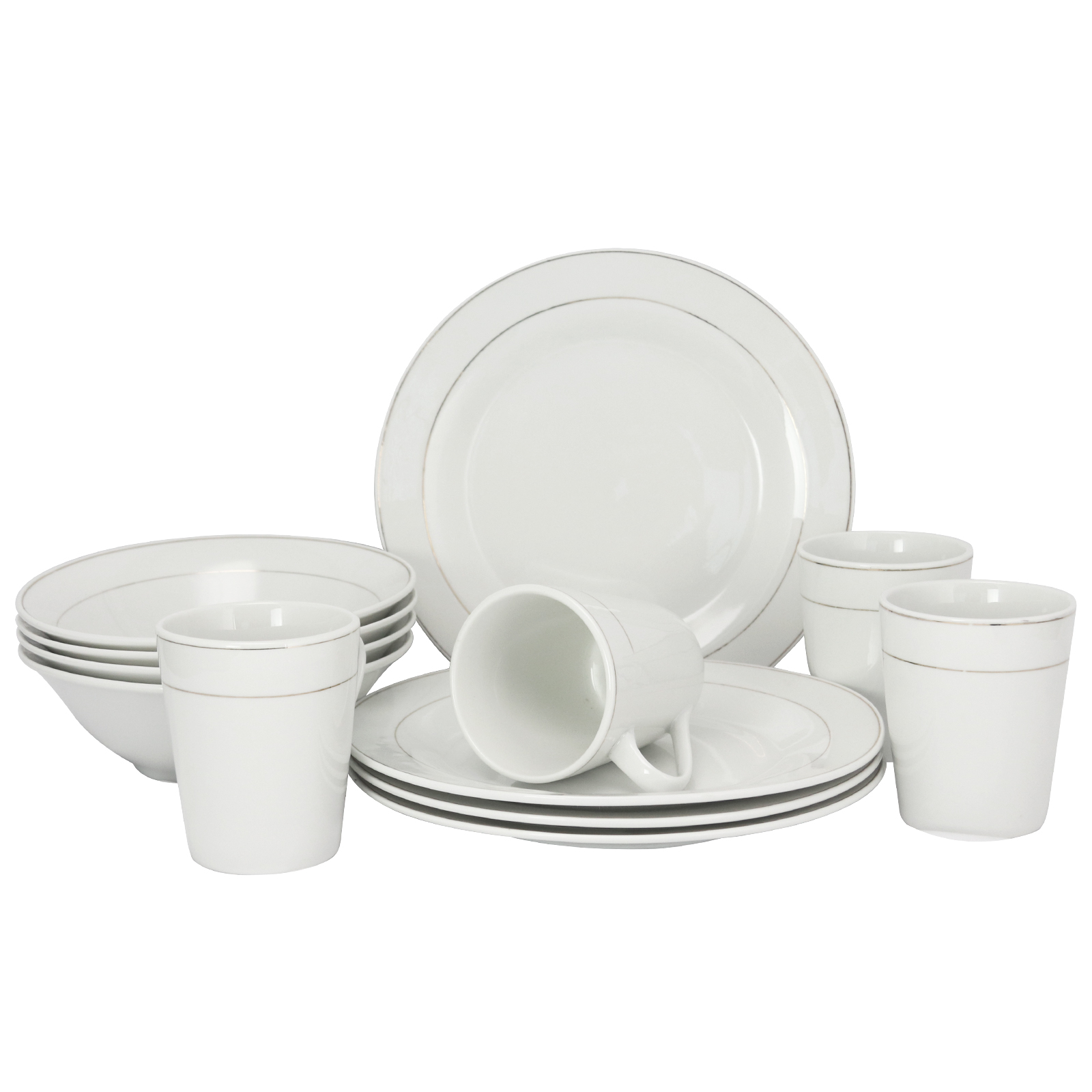 Affordable Gibson Home Tuxedo Deluxe 12-Piece Dinnerware Set for Sale ...